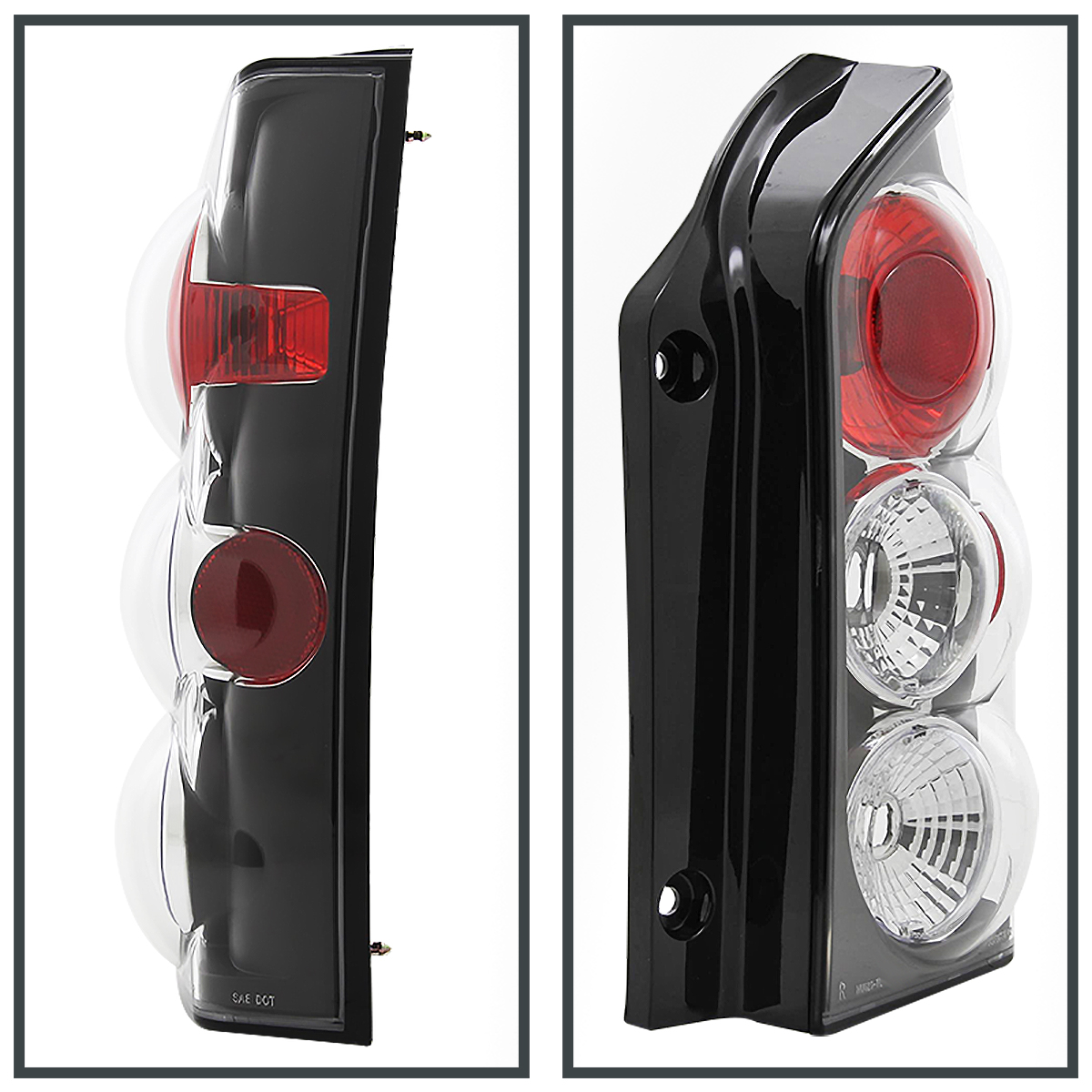 2005-2012 Nissan Pathfinder Euro Style Altezza Tail Lights - Black