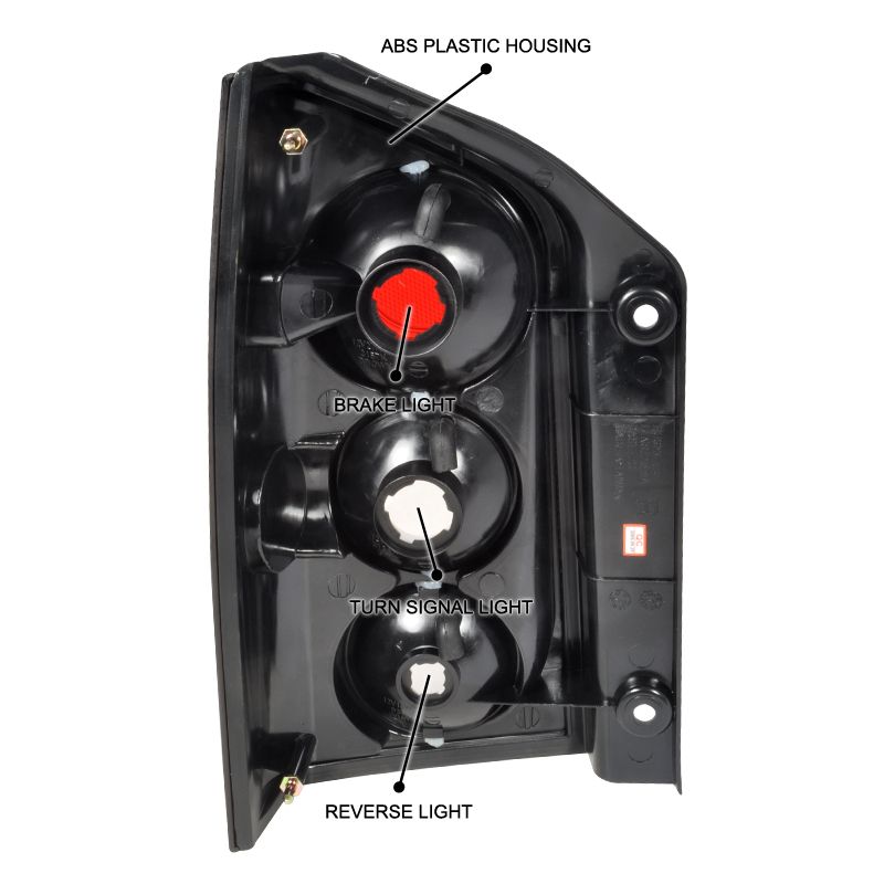 2005-2012 Nissan Pathfinder Euro Style Altezza Tail Lights - Chrome