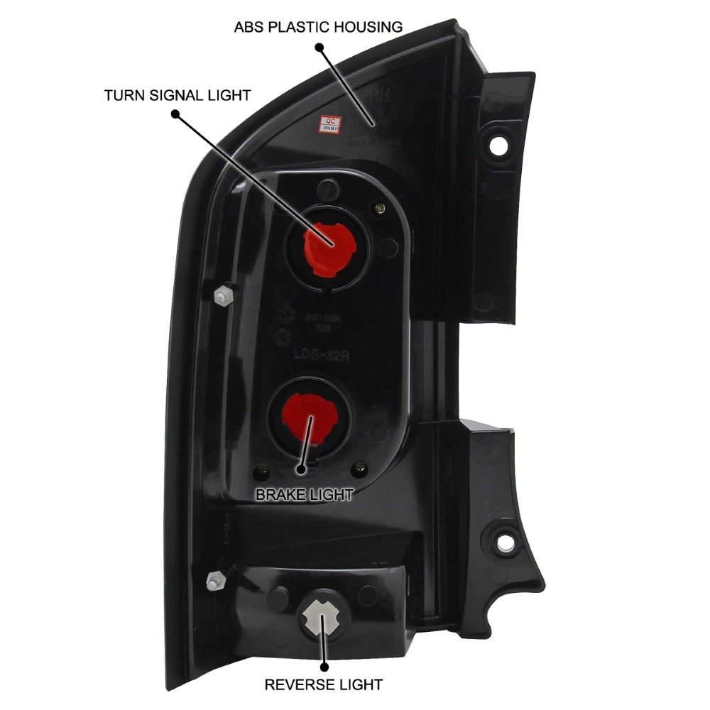 2005-2015 Nissan Armada Euro Style Tail Lights Lamp - Black