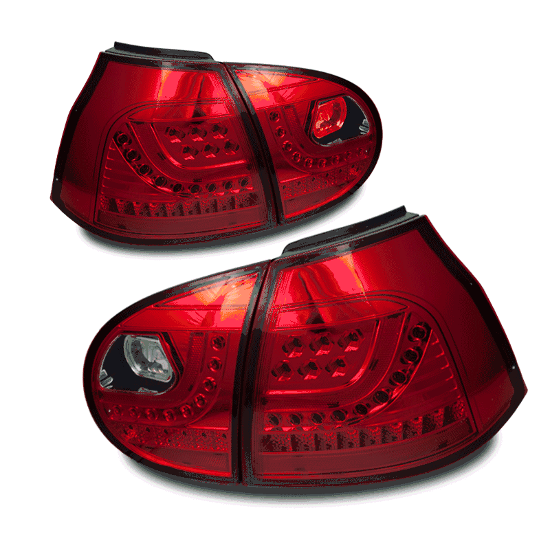WinJet 2006-2009 Volkswagen MK5 Golf / GTI / Rabbit LED Tail Lights Red