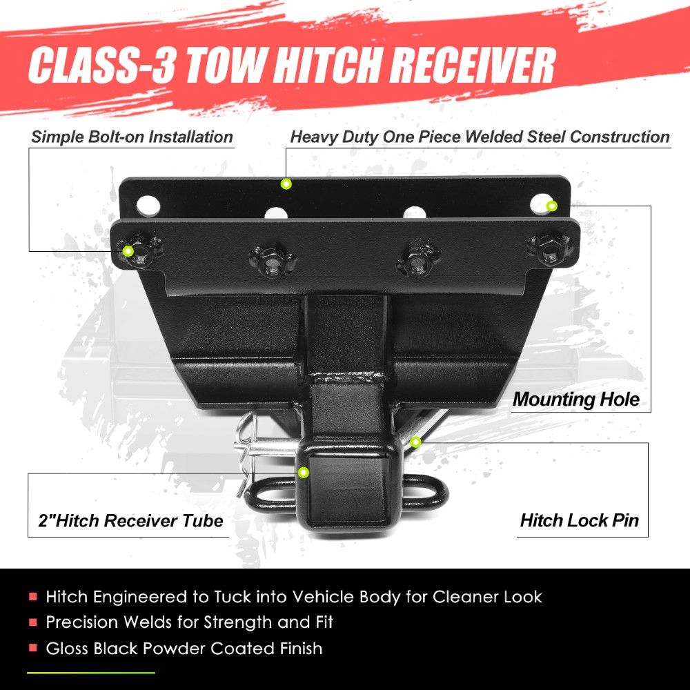 2006-2010 Jeep Commander Class-3 Trailer Rear Bumper Tow Hitch Receiver ...