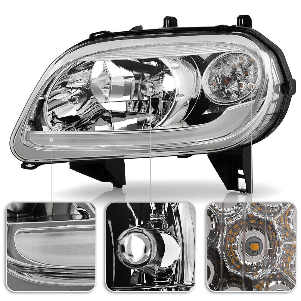 2006-2011 Chevy HHR Reflector Headlights w/ LED Running Light & Amber ...