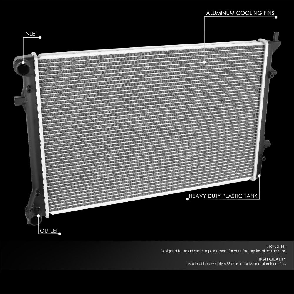 2006-2018 Audi A3 TT Quattro VW Passat 3.2L 3.6L Aluminum Core Radiator ...