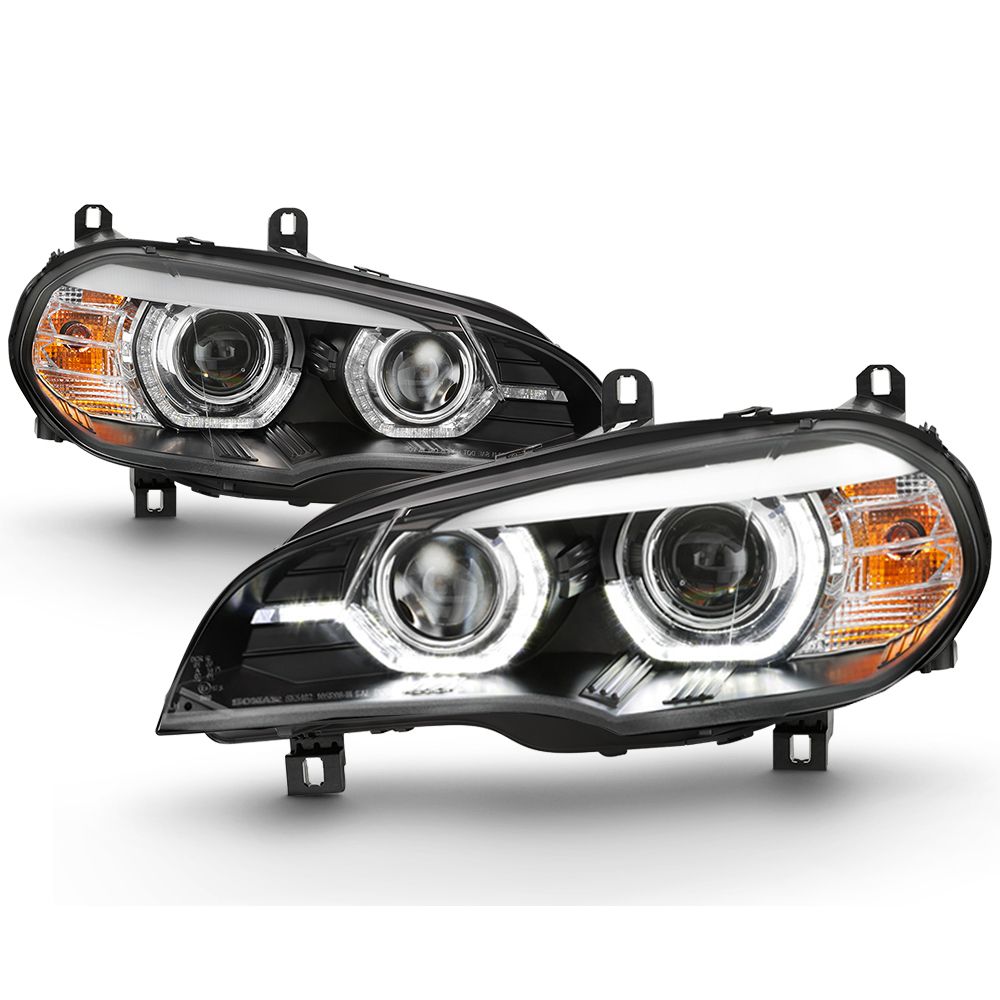2007-2010 BMW E70 X5 [HID w/AFS Model] 3D LED Halo DRL Dual Projector ...