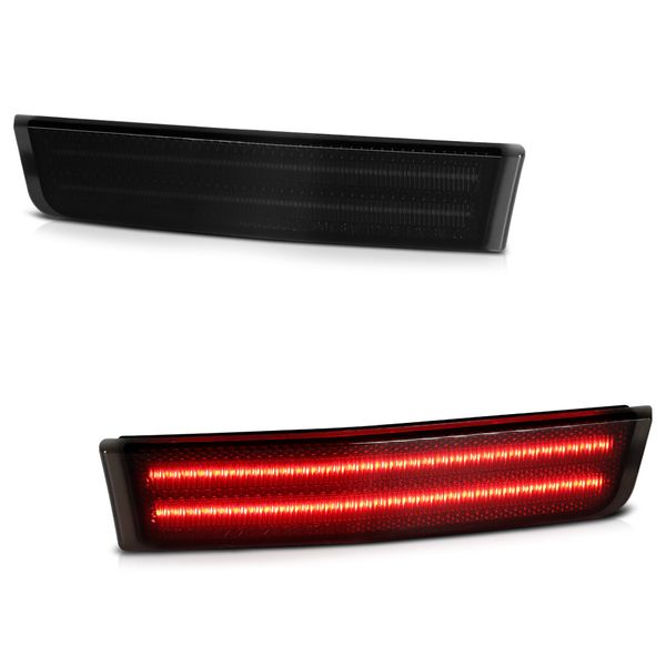 2007-2010 Lincoln MKX Rear Bumper Red LED Side Marker Lights - Smoked ...