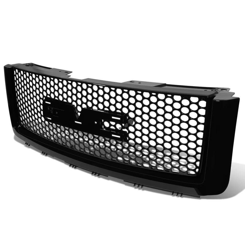 2007-2013 GMC Sierra Denali GMT900 Front Mesh Grill Grille - Black