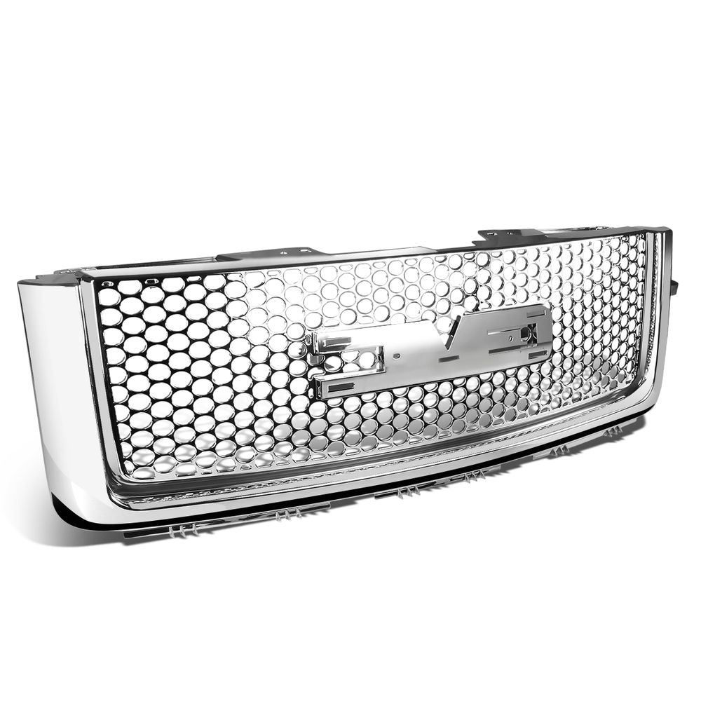 2007-2013 GMC Sierra Denali GMT900 Front Mesh Grill Grille - Chrome