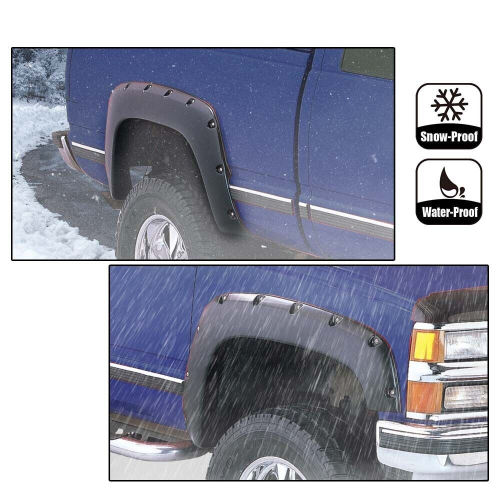 2007-2013 GMC Sierra Pocket Rivet Style Fender Flares - Smooth Surface ...