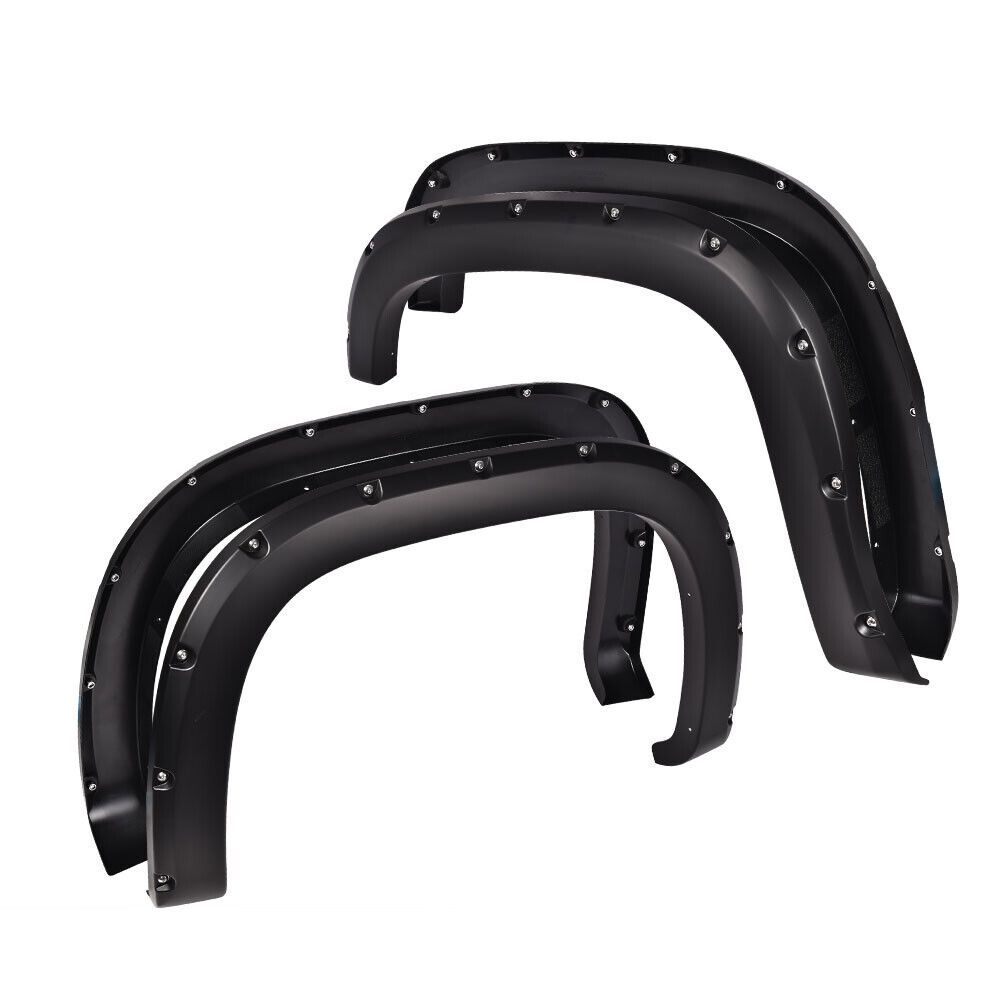 2007-2013 GMC Sierra Pocket Rivet Style Fender Flares - Smooth Surface ...