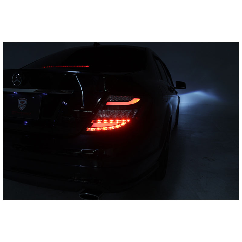 2008-2010 Mercedes Benz C-Class W204 Euro Style LED Tail Lights - Smoked