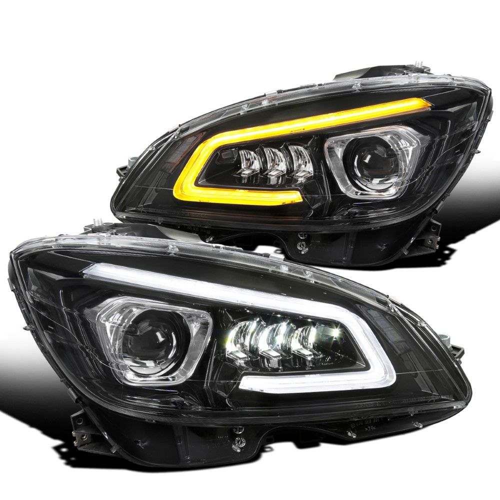 2008-2011 Mercedes Benz W204 C-Class Full LED Sequential Projector ...