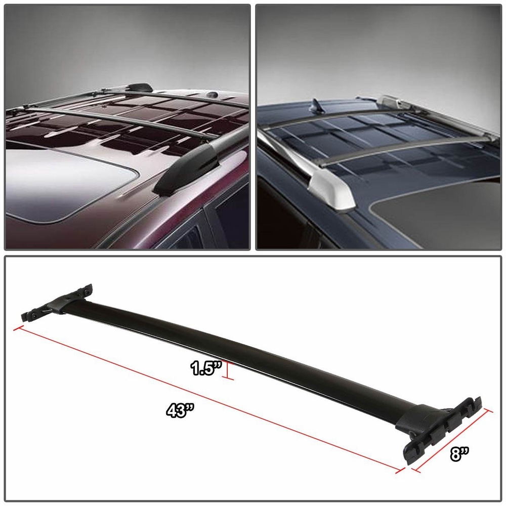 2008-2013 Toyota Highlander Aluminum OE-Style Roof Rack Crossbar - Black
