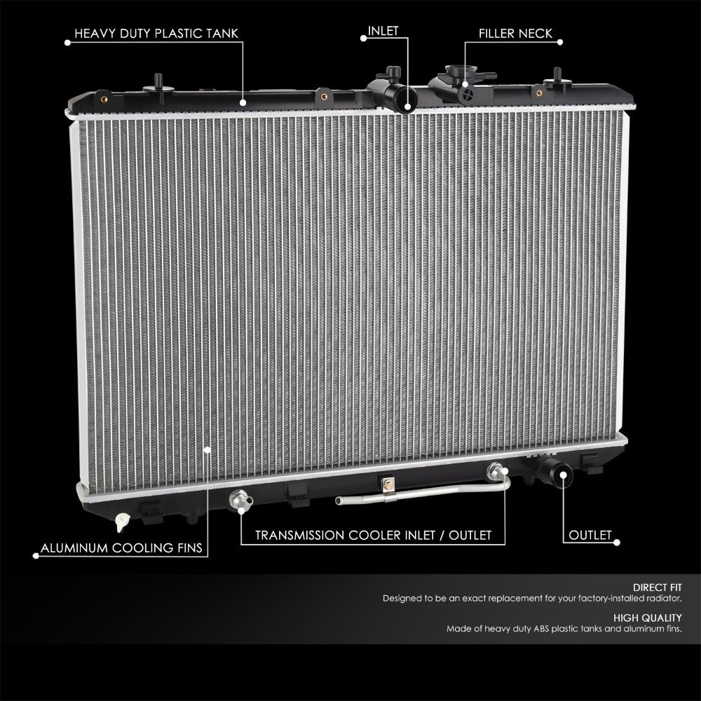2008-2013 Toyota Highlander 3.5L Cooling Radiator OE Style Aluminum ...