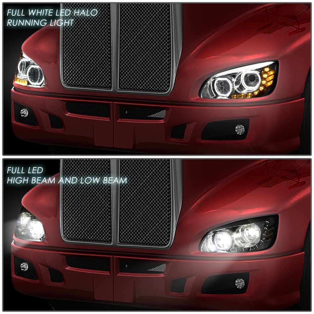 2008-2019 Kenworth T170/T270/T300 Dual Halo [Full LED] Projector ...