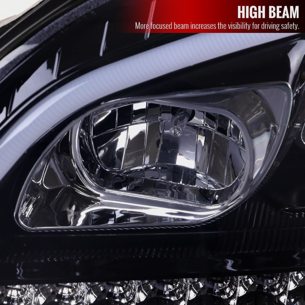2009-2011 Mercedes Benz ML-Class [Halogen Model] Headlights LED Strip ...