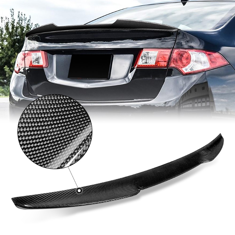2009-2014 Acura TSX Real Carbon Fiber V-Style Rear Trunk Lid Spoiler ...