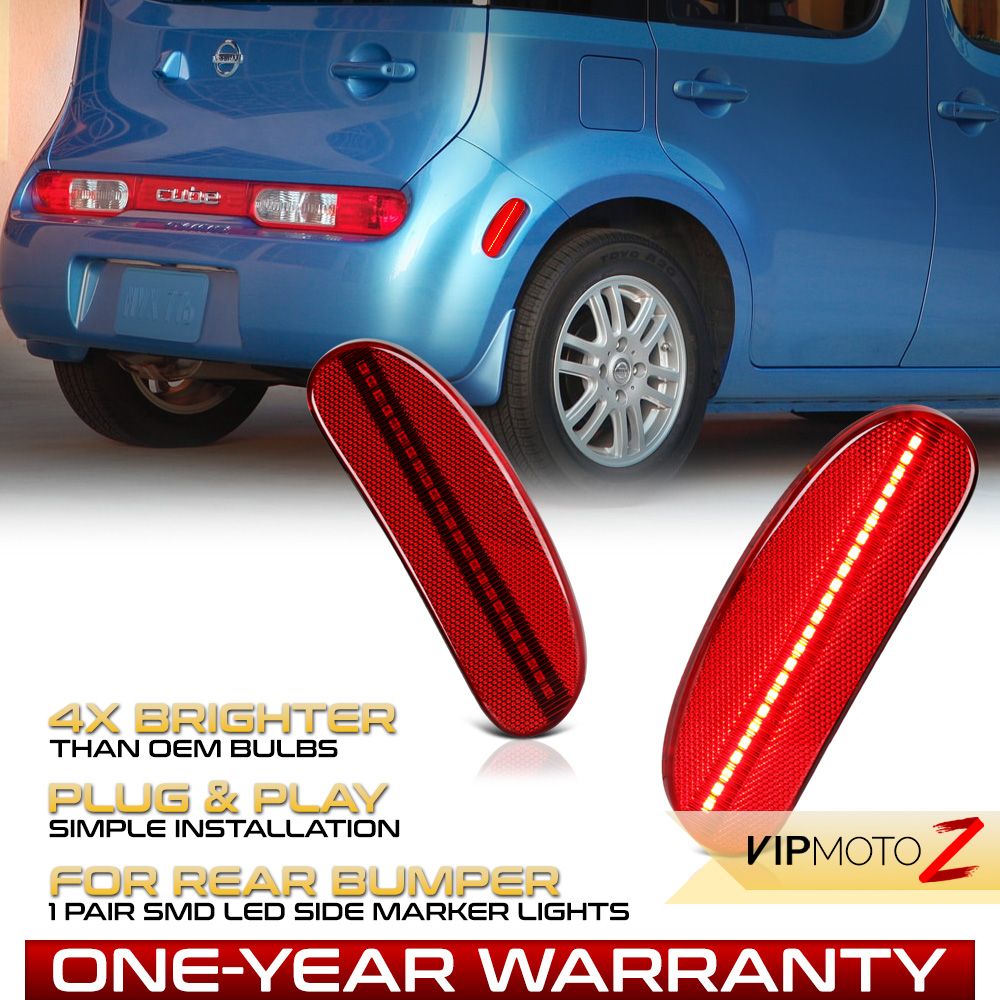 2009-2014 Nissan Cube Rear Bumper LED Side Marker Lights - LAC-SML-RR ...