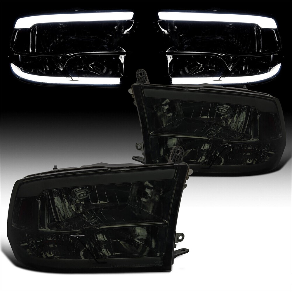 2009-2018 Dodge Ram 1500 2500 3500 LED Dual Bar Reflector Headlights ...