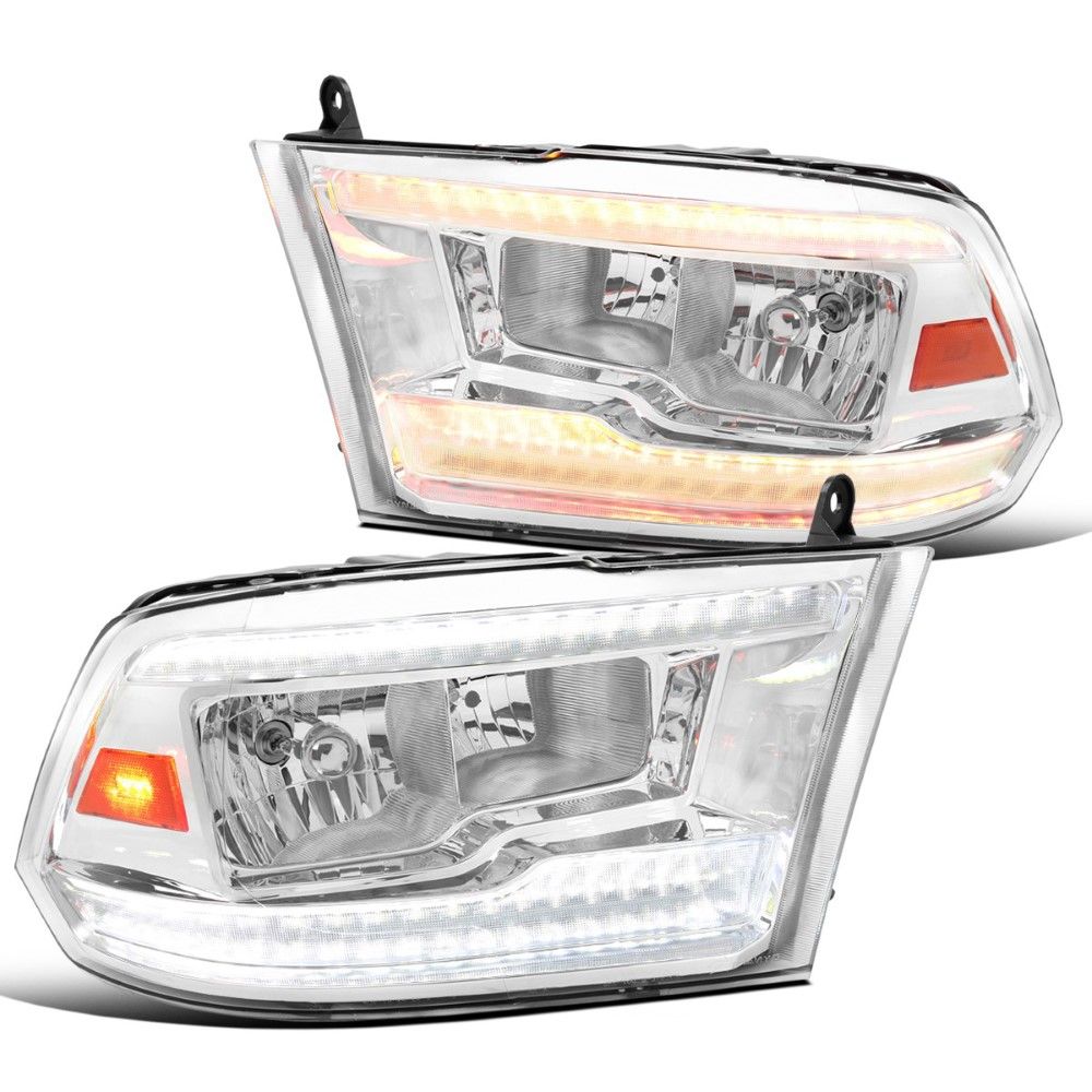 2009-2018 Dodge Ram LED DRL/Switchback Dual Reflector Headlights ...