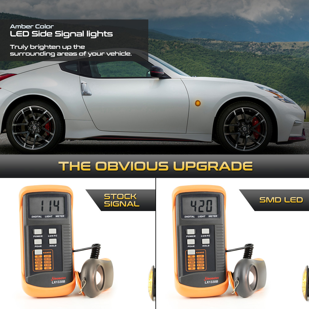 2009-2020 Nissan 370Z Z34 Sequential Signal LED Side Marker Lights ...