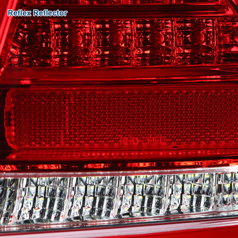 2010-2012 Ford Fusion Optic-Style Full LED Tail Lights - Red