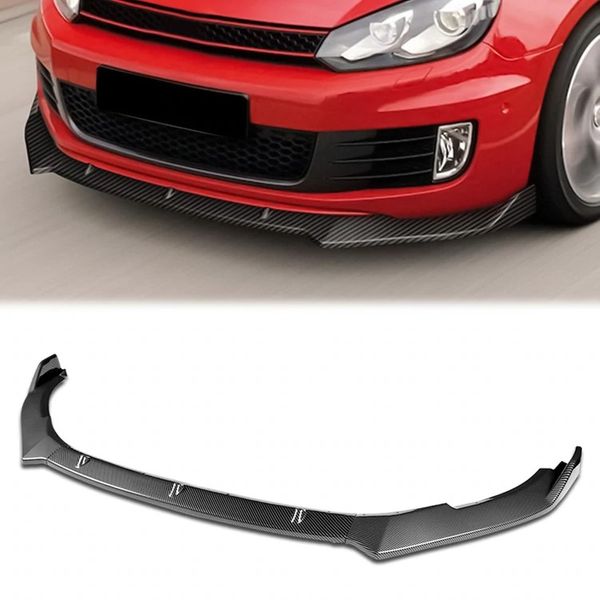 2010-2013 Volkswagen Golf MK6 GTI Front Bumper Lip 3-Pieces Carbon ...
