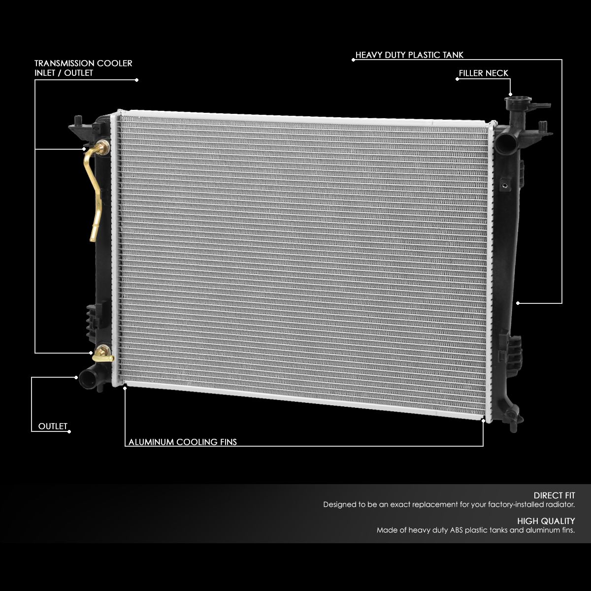 2010-2016 Hyundai Tucson / KIA Sportage OE Style Full Aluminum Core ...