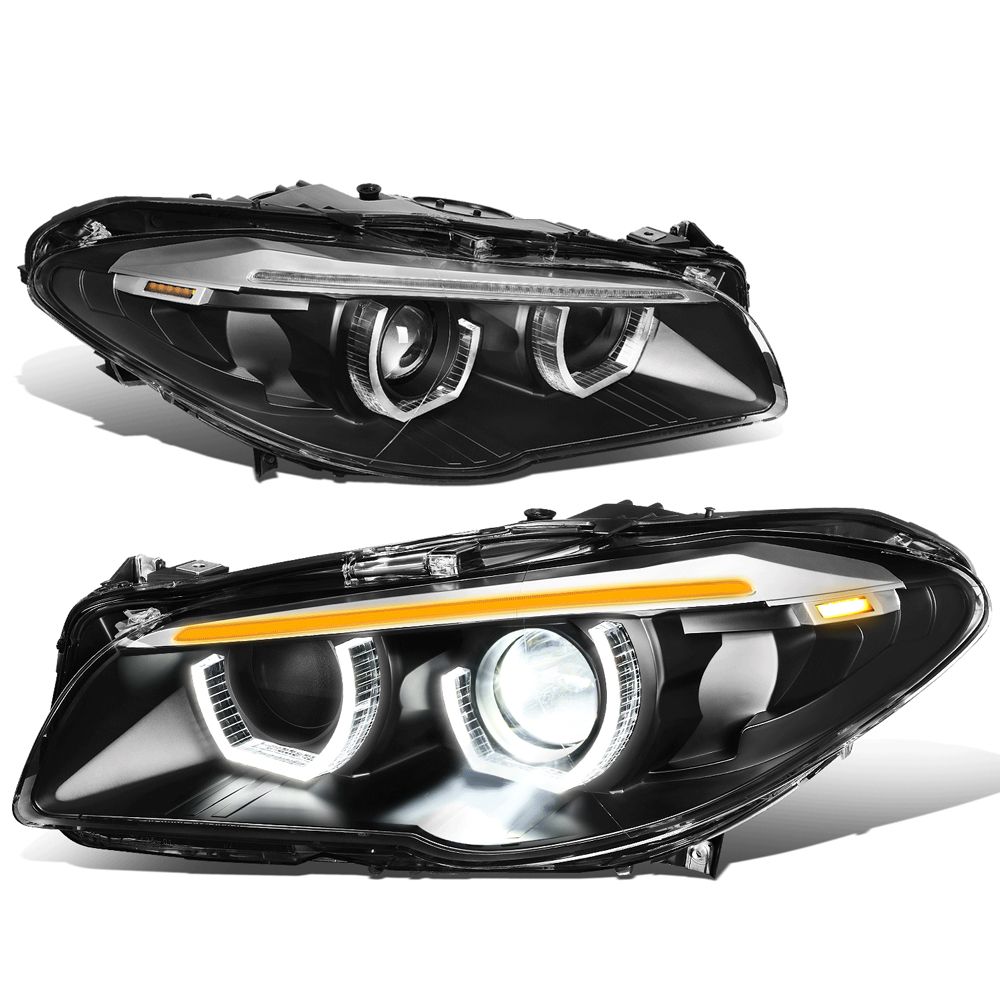 2011-2013 BMW 5-Series F10 LED DRL/ Sequential Signal HID Projector ...