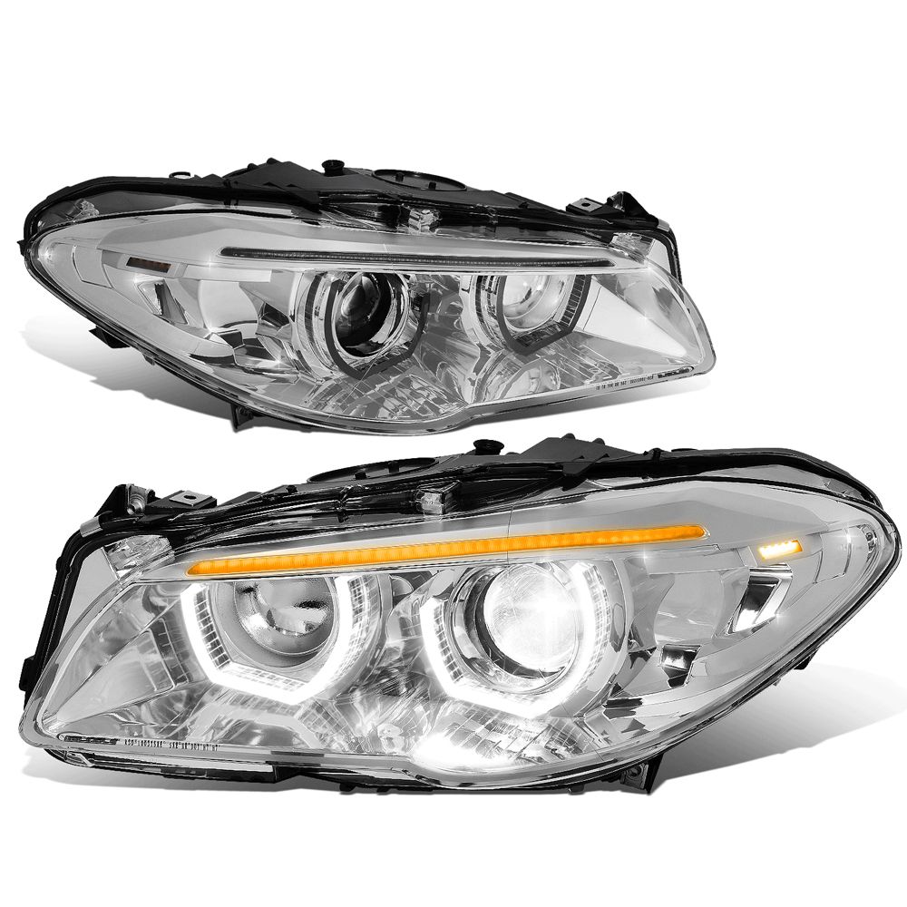 2011-2013 BMW 5-Series F10 LED DRL/ Sequential Signal HID Projector ...