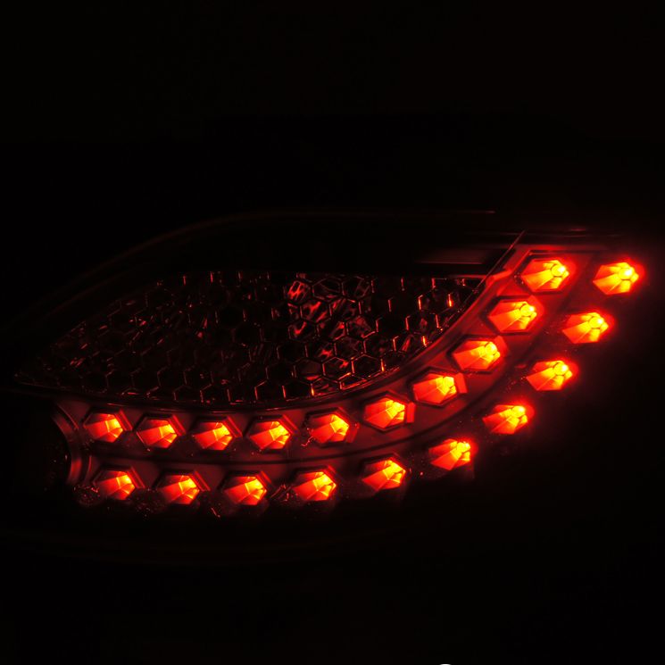 2011-2013 Mazda 2 Euro Style LED Tail Lights - Black