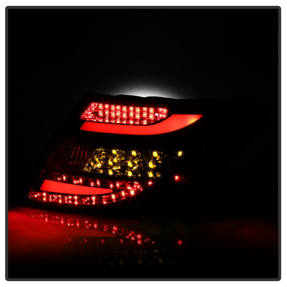 2011-2014 Mercedes Benz W204 C-Class Euro Style LED Tail Lights - Black