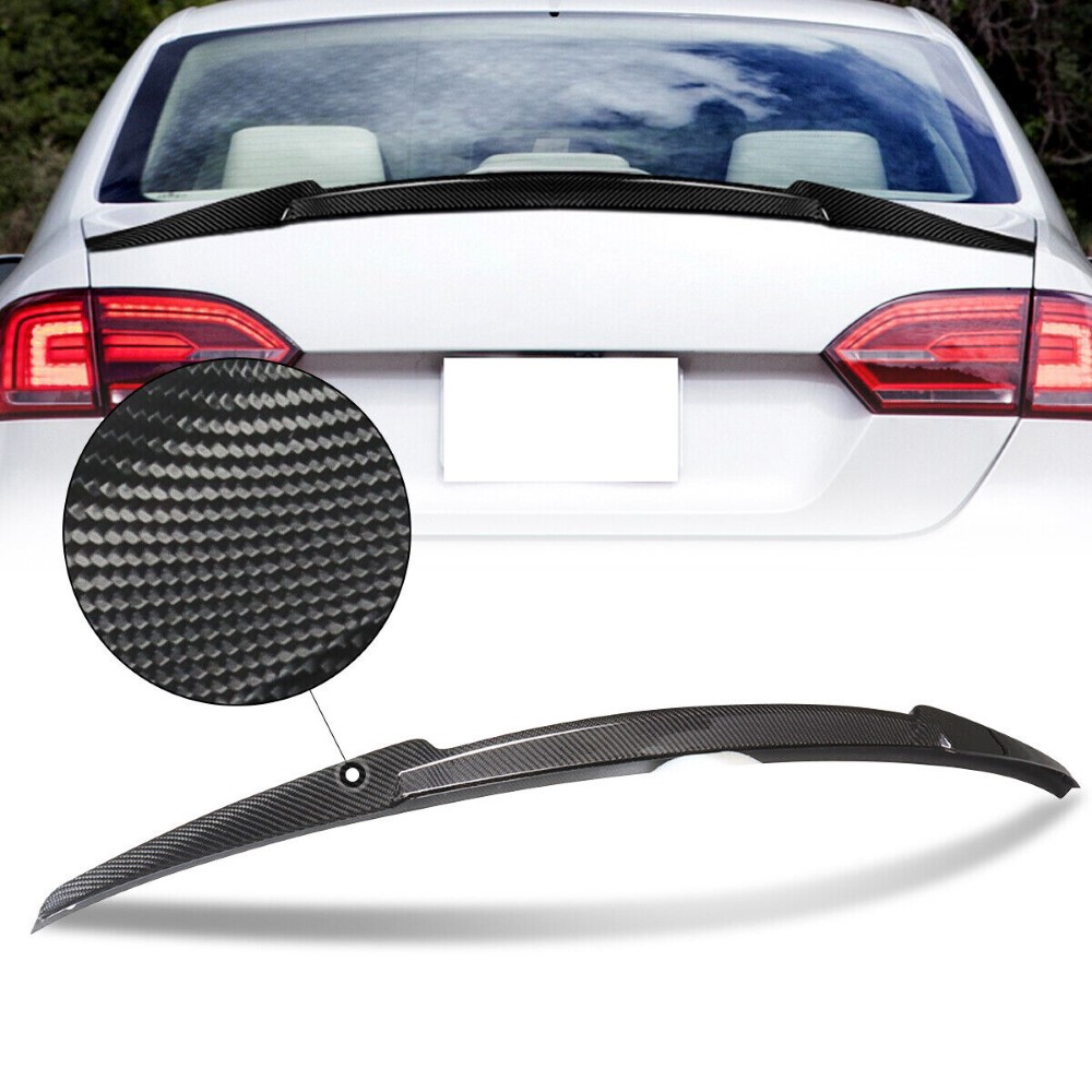 2011-2018 VW Jetta Gloss Carbon Fiber Duckbill Rear Trunk Lip Spoiler Wing