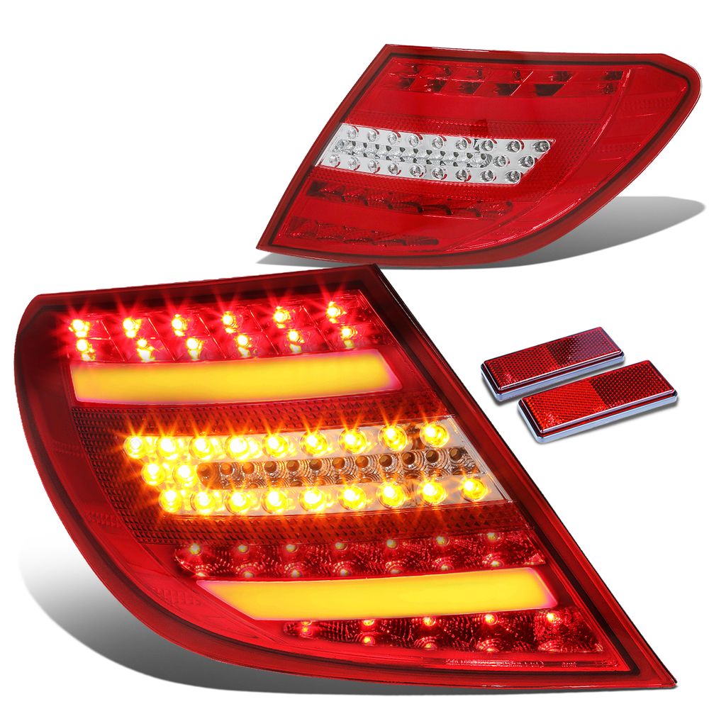 2012-14 Mercedes-Benz Facelifted W204 C-Class AMG Red / Clear Lens 3D ...