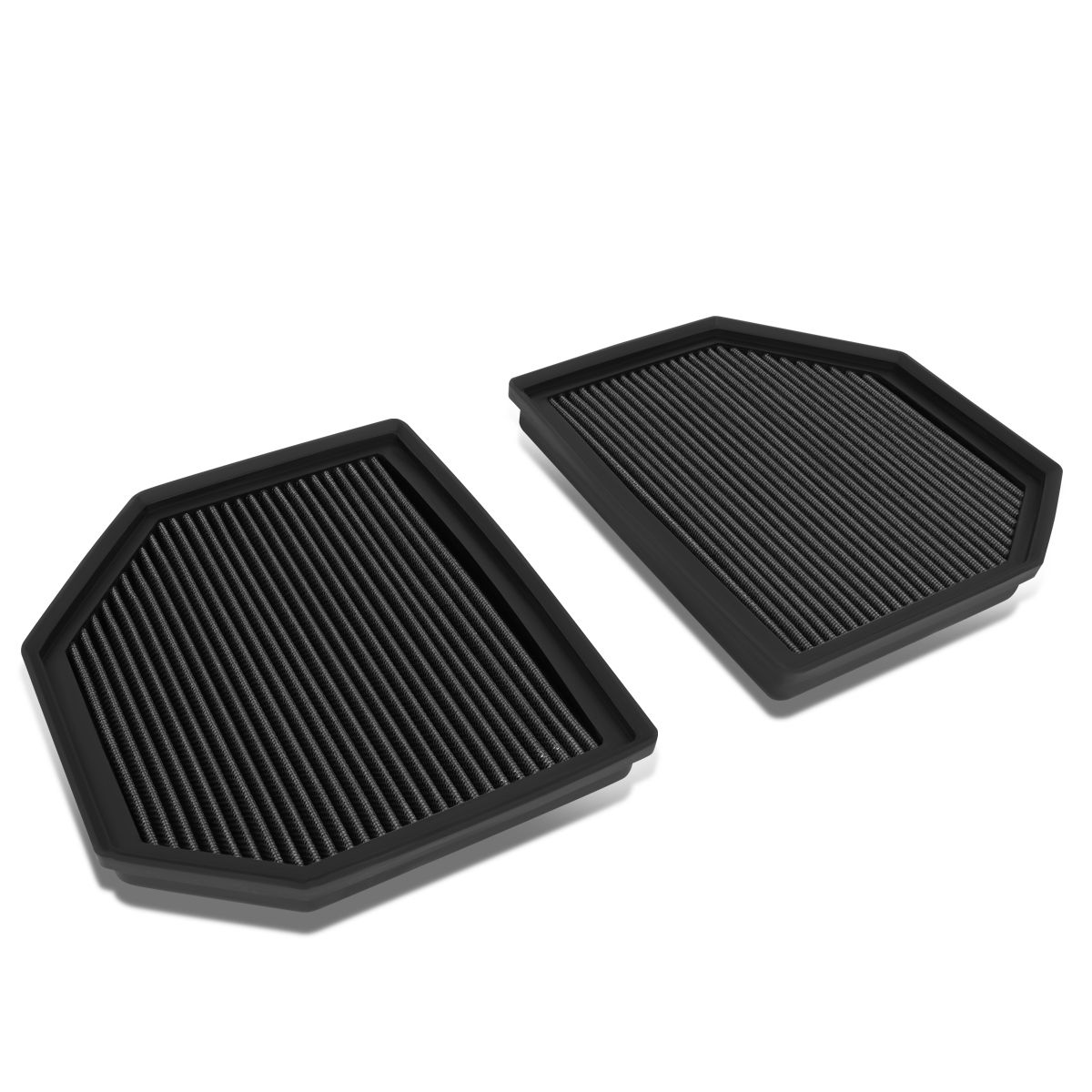 2012-2019 BMW M3/M4/M5/M6 Pair Black Reusable Drop-In Dry Panel Air ...