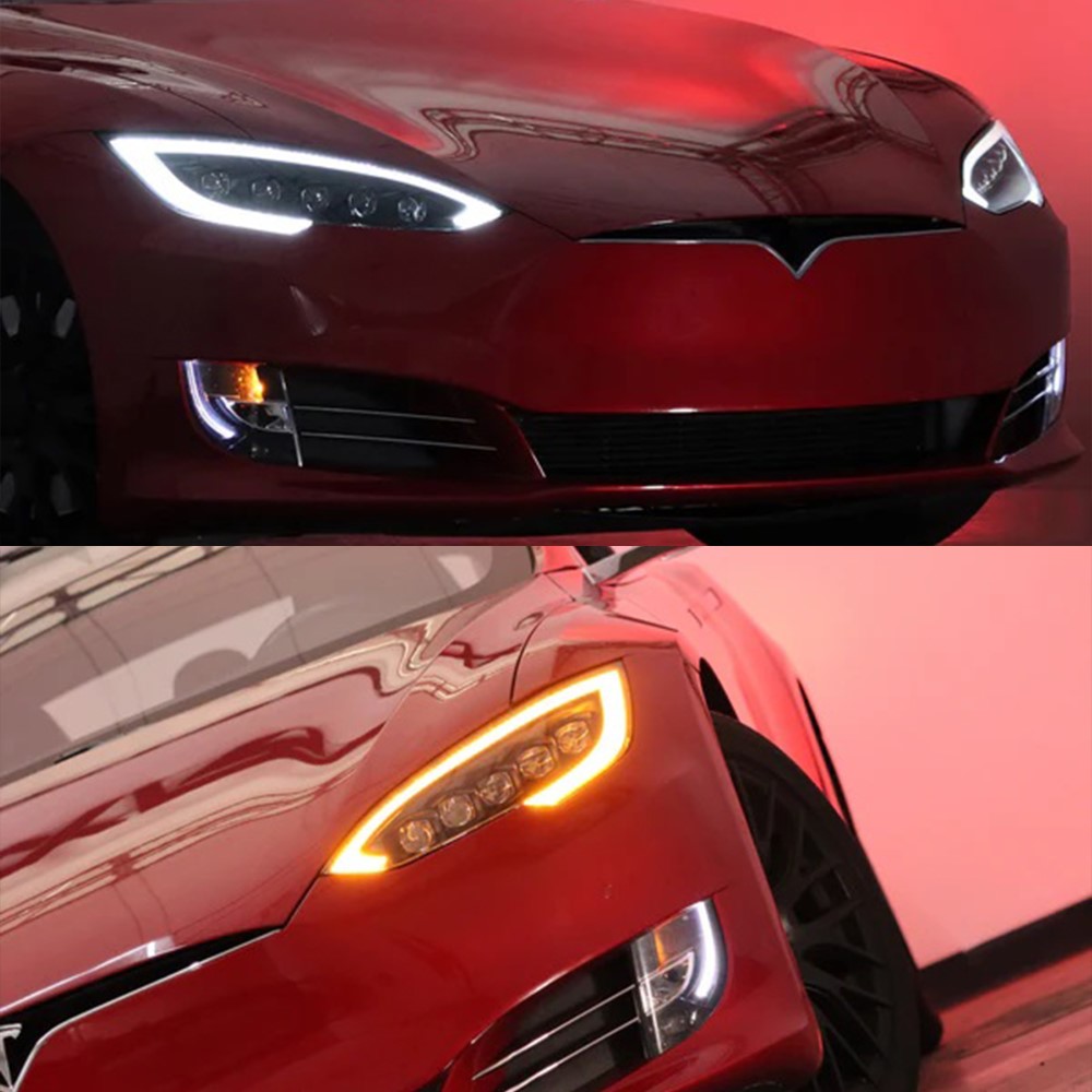 2012-2021 Tesla Model S NOVA-Series LED Projector Headlights Black