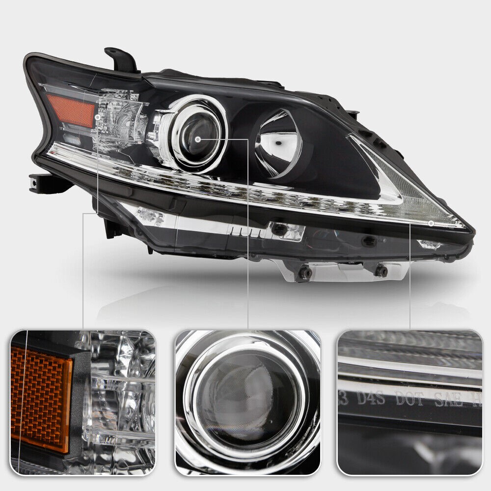 2013-2015 Lexus RX350/RX450H [Xenon HID Model] Non-AFS Projector Black ...