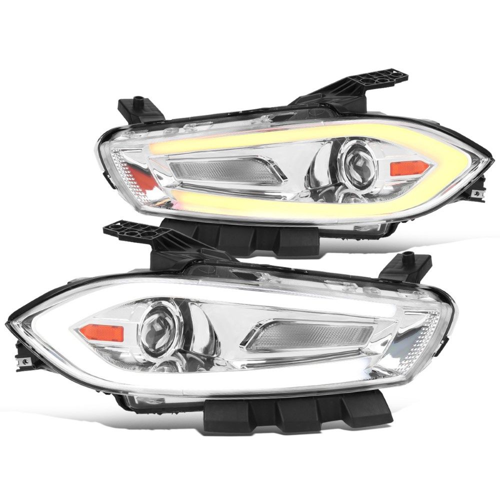 Spec-D 2013-2016 Dodge Dart Projector Headlight w/ LED DRL & Switchback ...