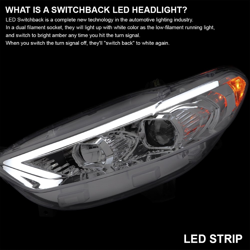 2013-2016 Ford Fusion LED Tube Running Light / Switchback Turn Signal ...