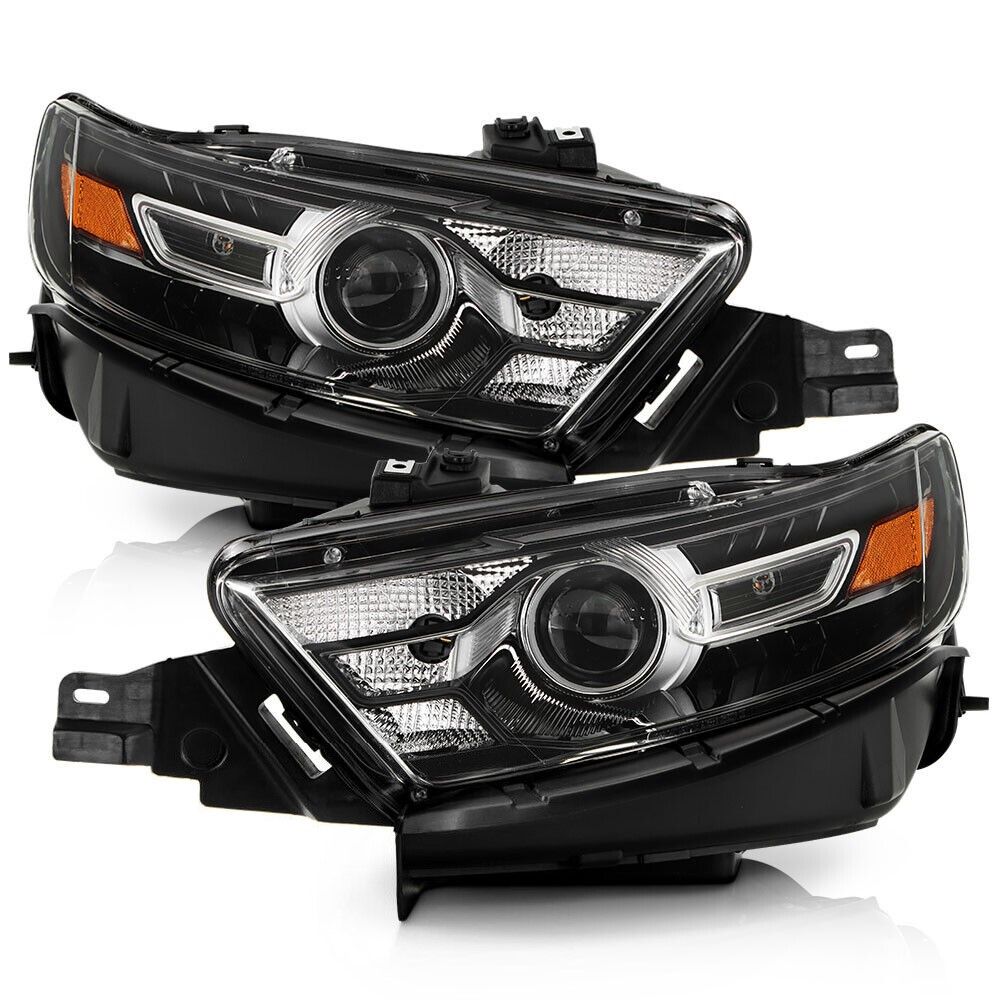 2013-2019 Ford Taurus Halogen Replacement Projector Headlights Black ...