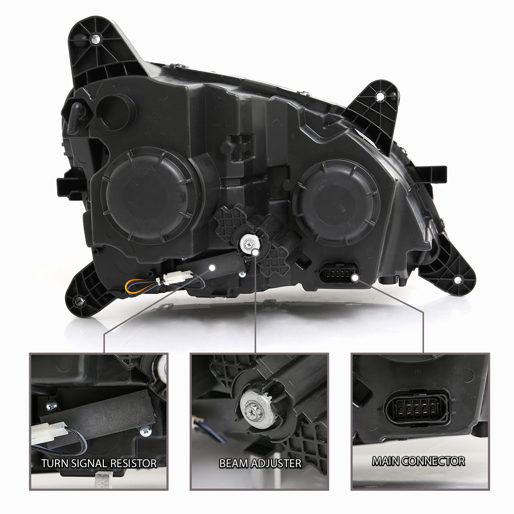 CG 2013-2019 Peterbilt 579 LED DRL Bar w/ Turn Signal Projector Driver ...