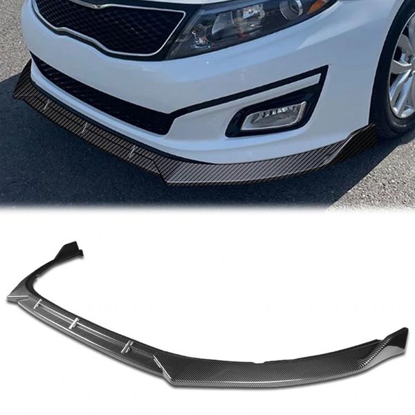 2014-2015 Kia Optima Front Bumper Lip - 3 Pieces STP Style - CF Look