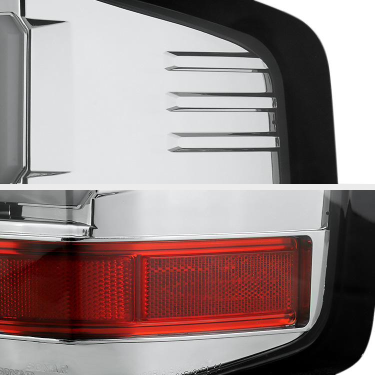 2014-2019 Chevy Silverado Performance LED-Tube Tail Lights - Chrome