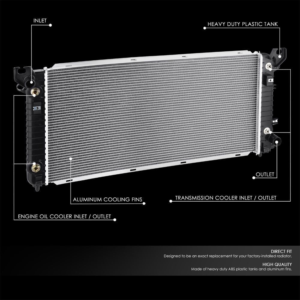 2014-2018 GMC Chevy Sierra/Silverado 1500 4.3L V6 Cooling Radiator ...