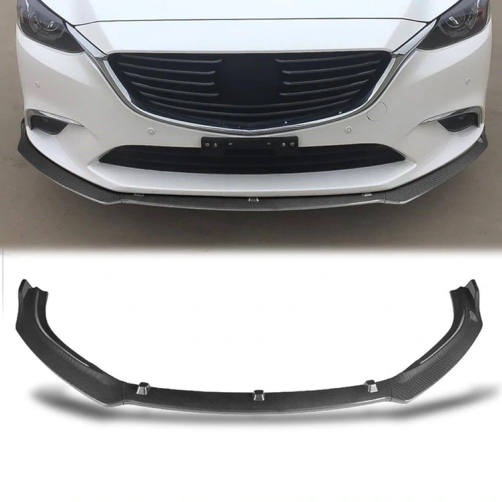 2014-2018 Mazda 6 Front Bumper Lip - 3 Pieces Design - CF Look