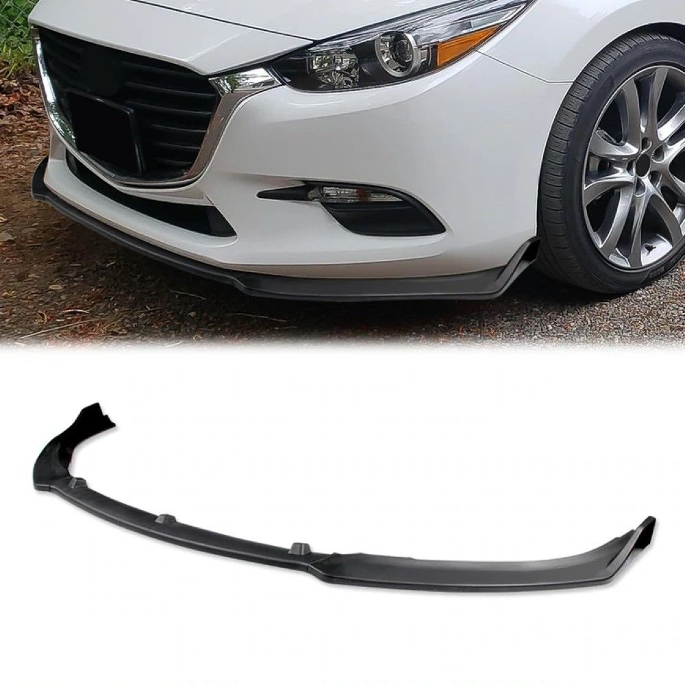 2014-2018 Mazda 6 Front Bumper Lip - 3 Pieces Design - Matte Black