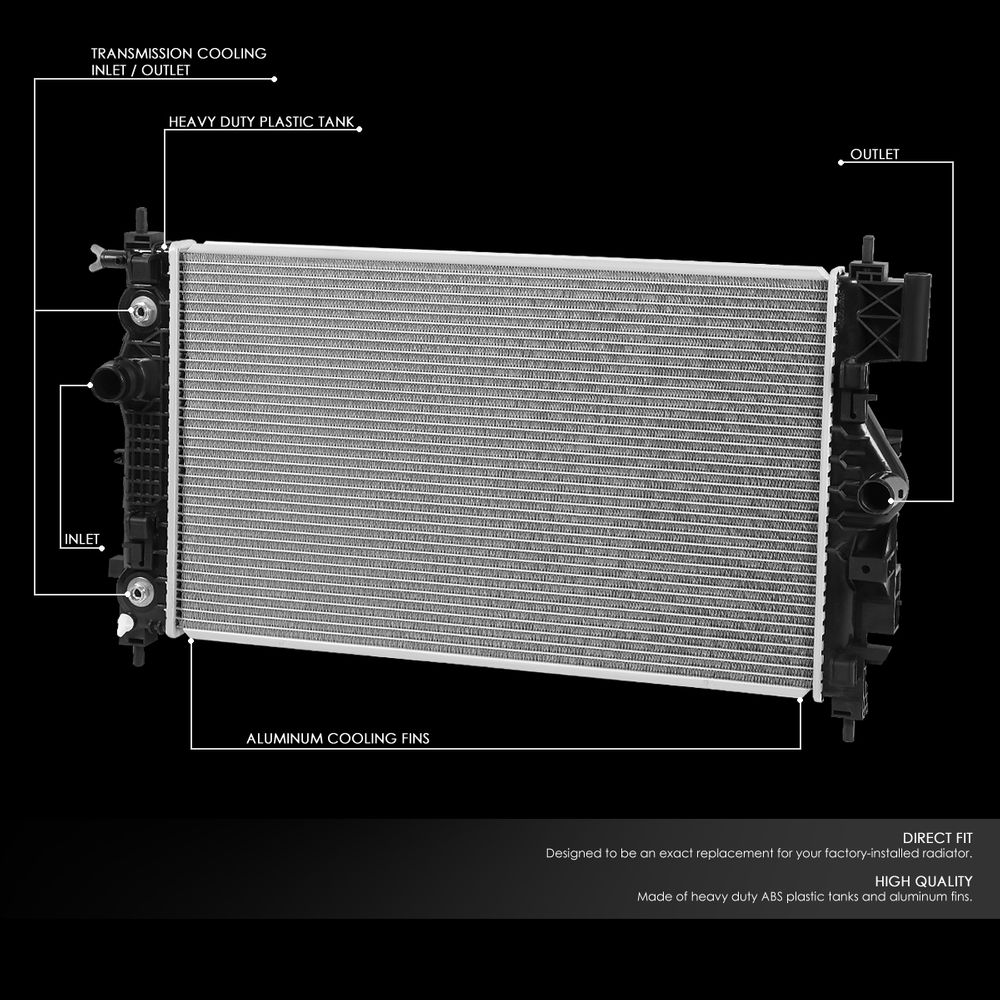 2014-2019 Buick Cascada Chevy Cruze AT OE Style Aluminum Core Radiator ...