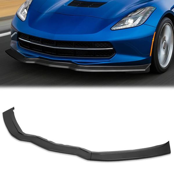 2014-2019 Chevy Corvette Front Bumper Lip CS Style - 3 Pieces Style ...