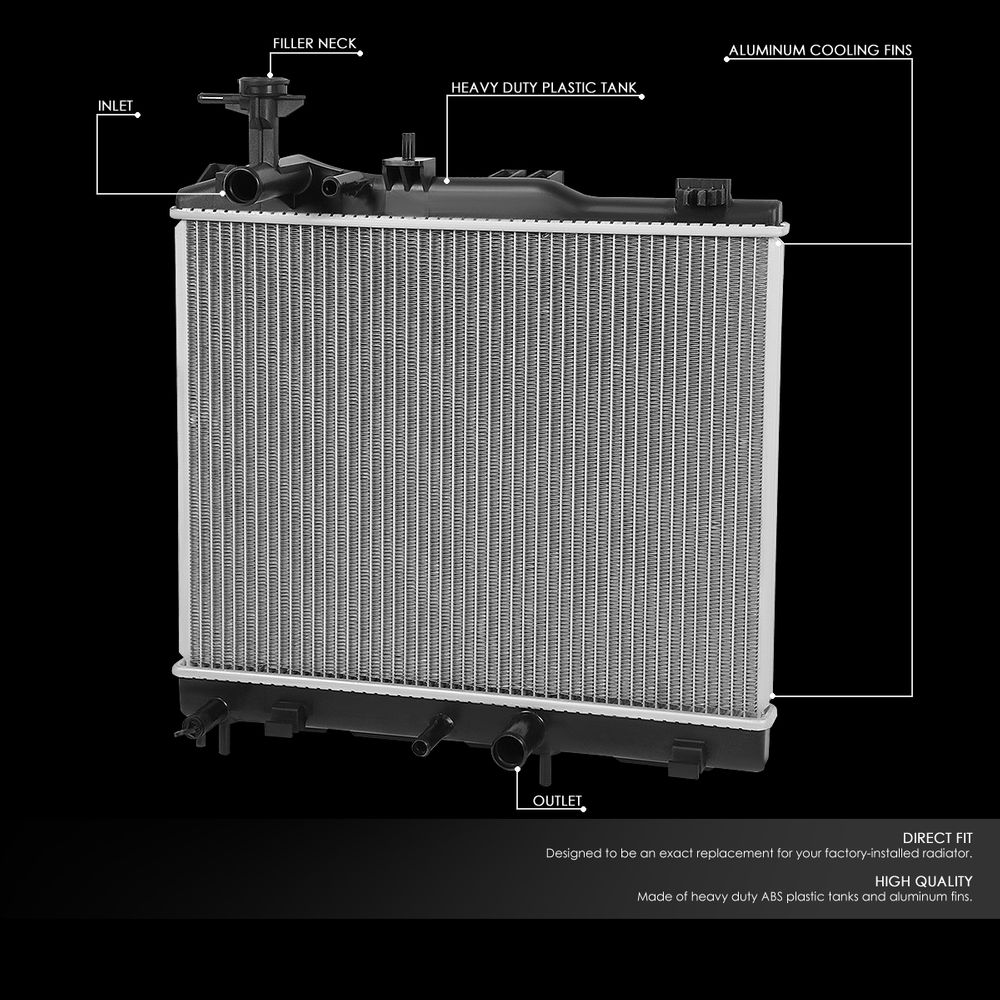 2014-2019 Dodge Attitude Mitsubishi Mirage Aluminum Core Radiator DPI ...