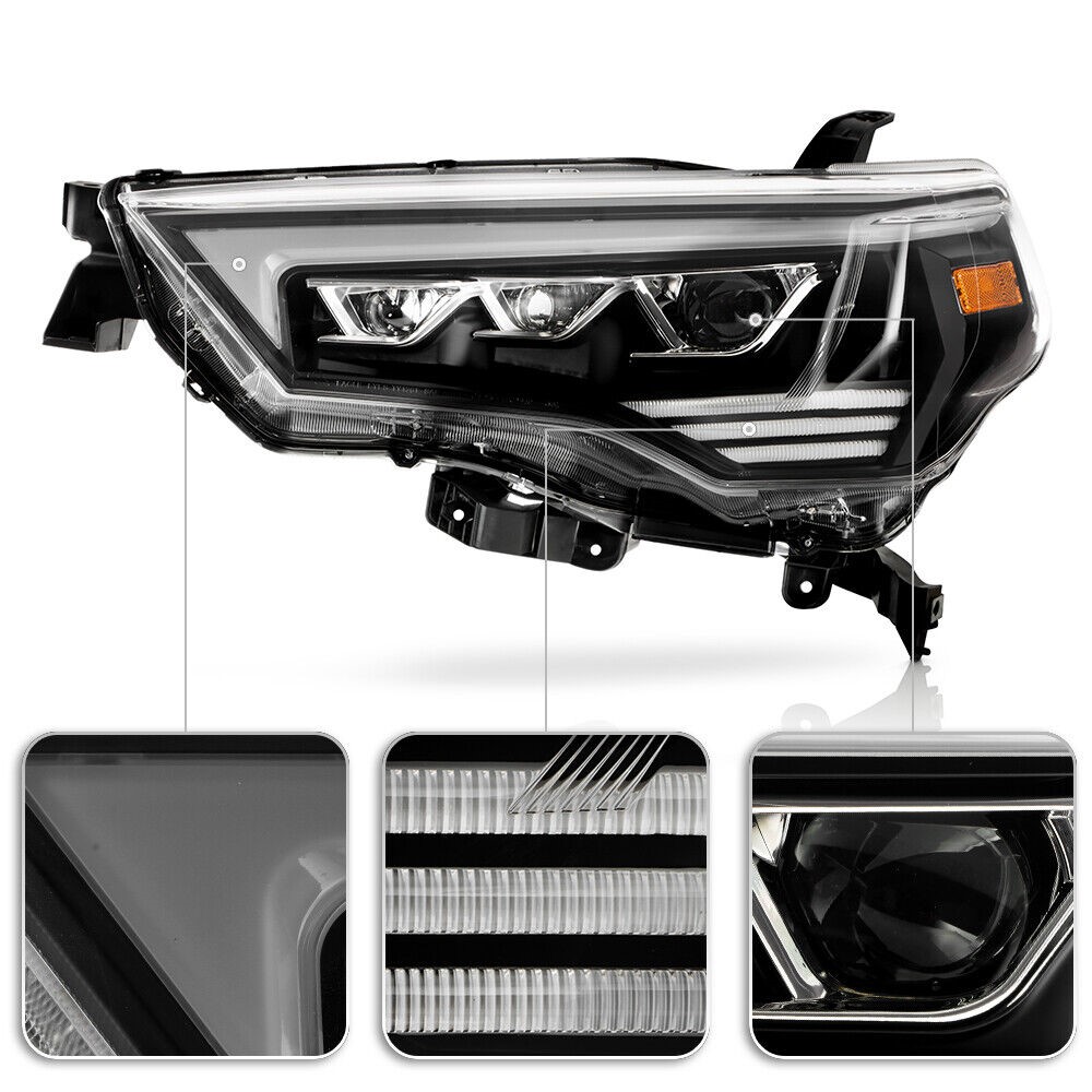 2014-2020 Toyota 4Runner LED Switchback Projector Headlights - Black ...