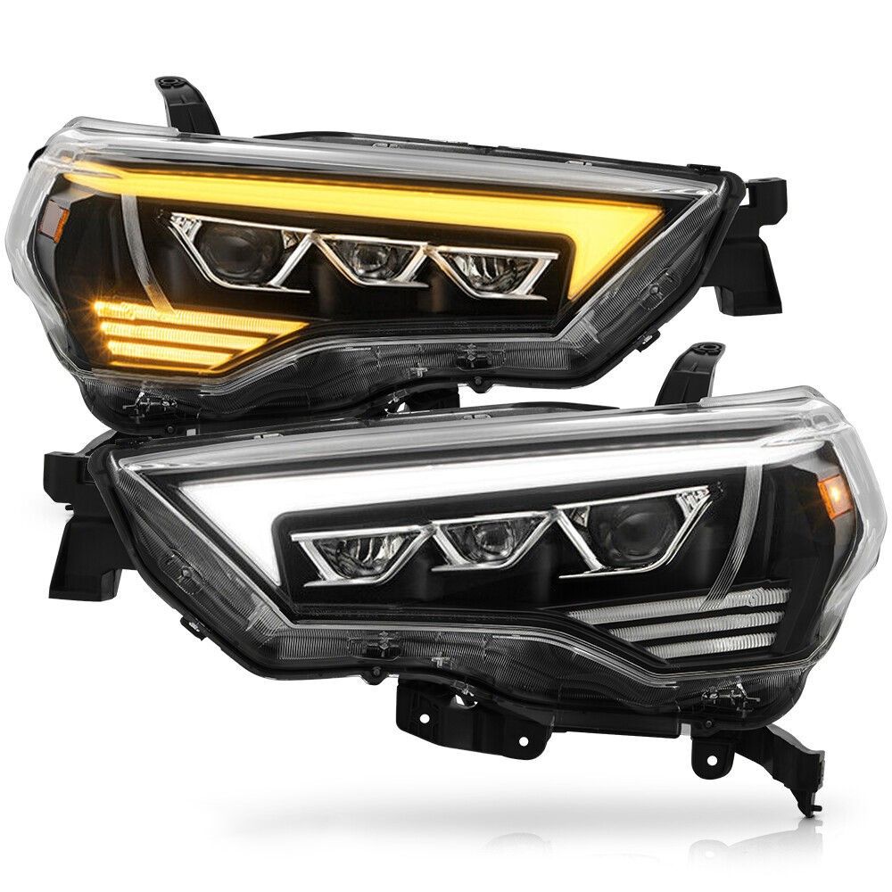 2014-2020 Toyota 4Runner LED Switchback Projector Headlights - Black ...
